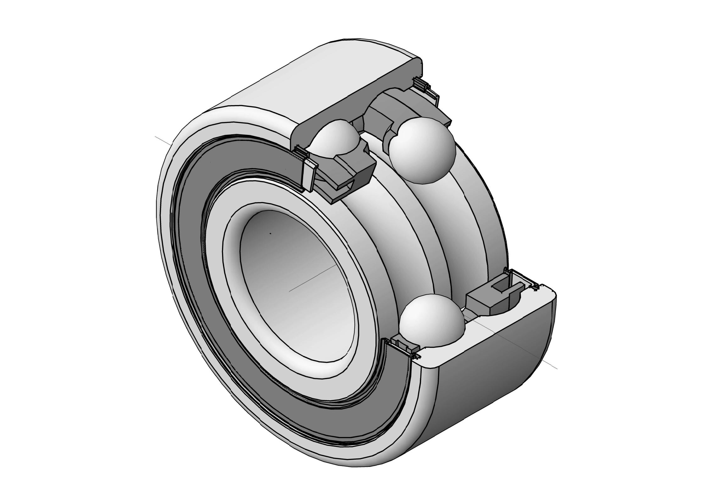 China 4204 T , 4204-2RS T double row Deep groove Ball bearing ...