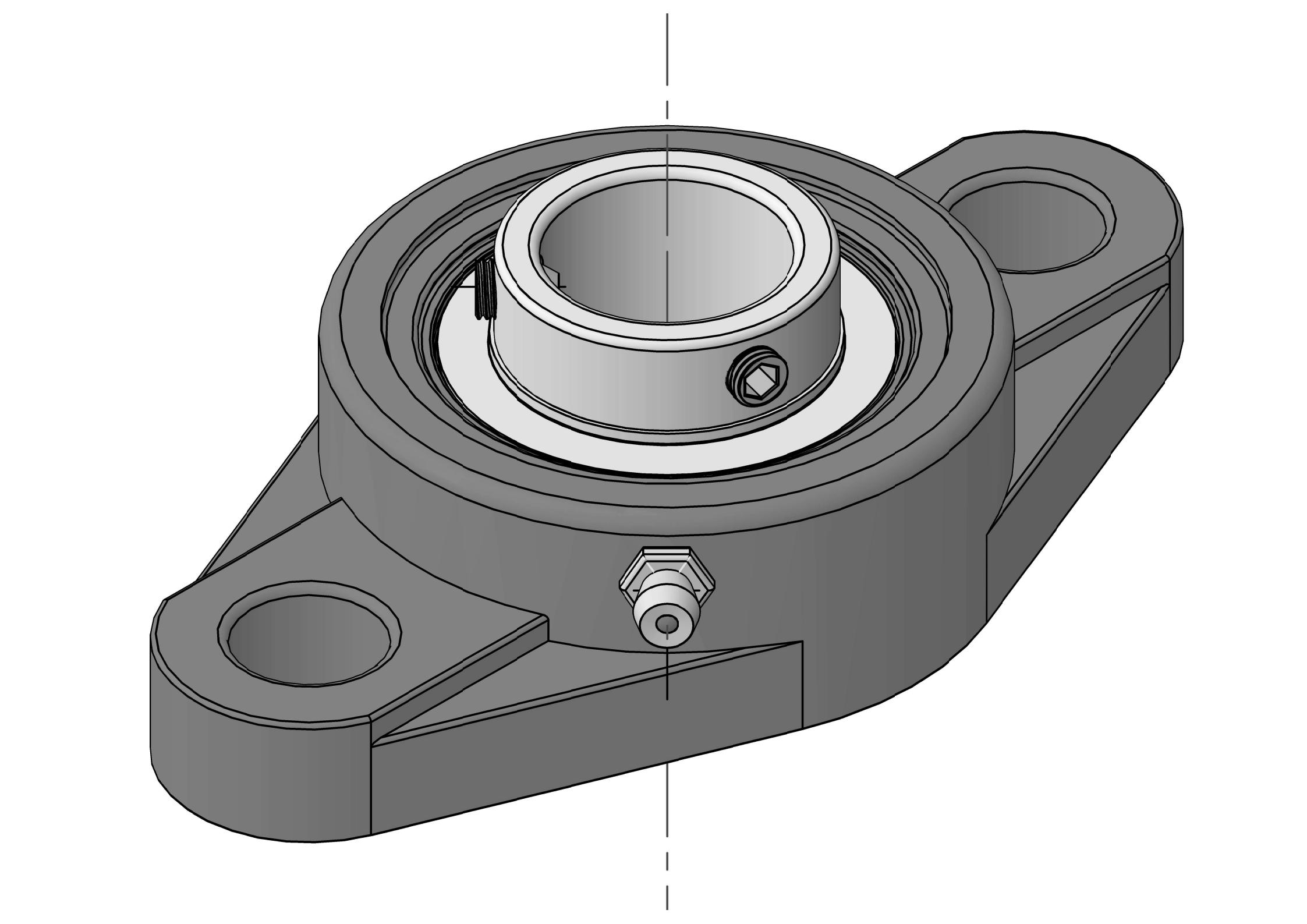 China UCFL212 Two Bolt Oval Flange bearing Units with 60 mm bore ...