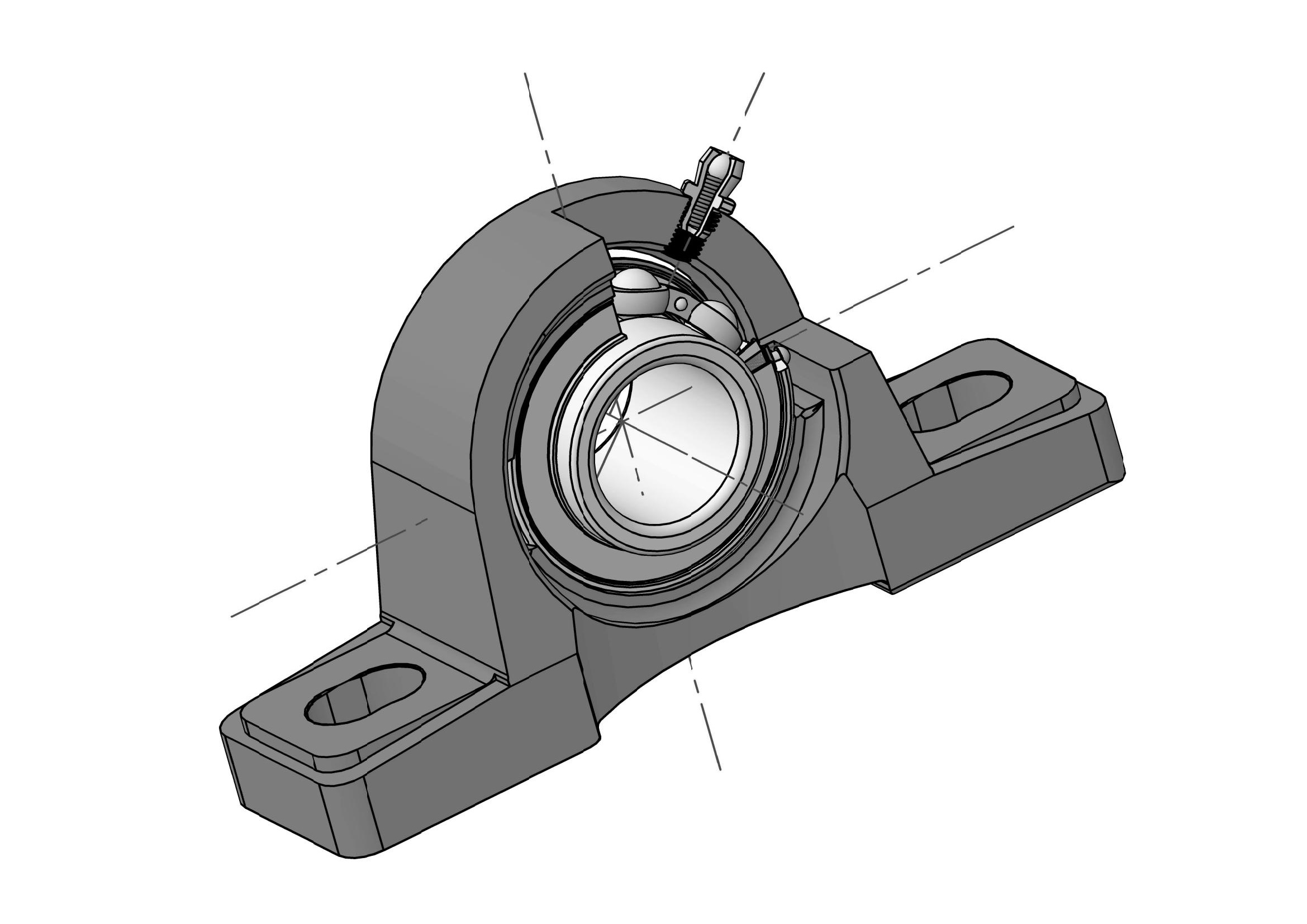 China UCP307-22 Pillow block ball bearing units with 1-3/8 inch bore ...