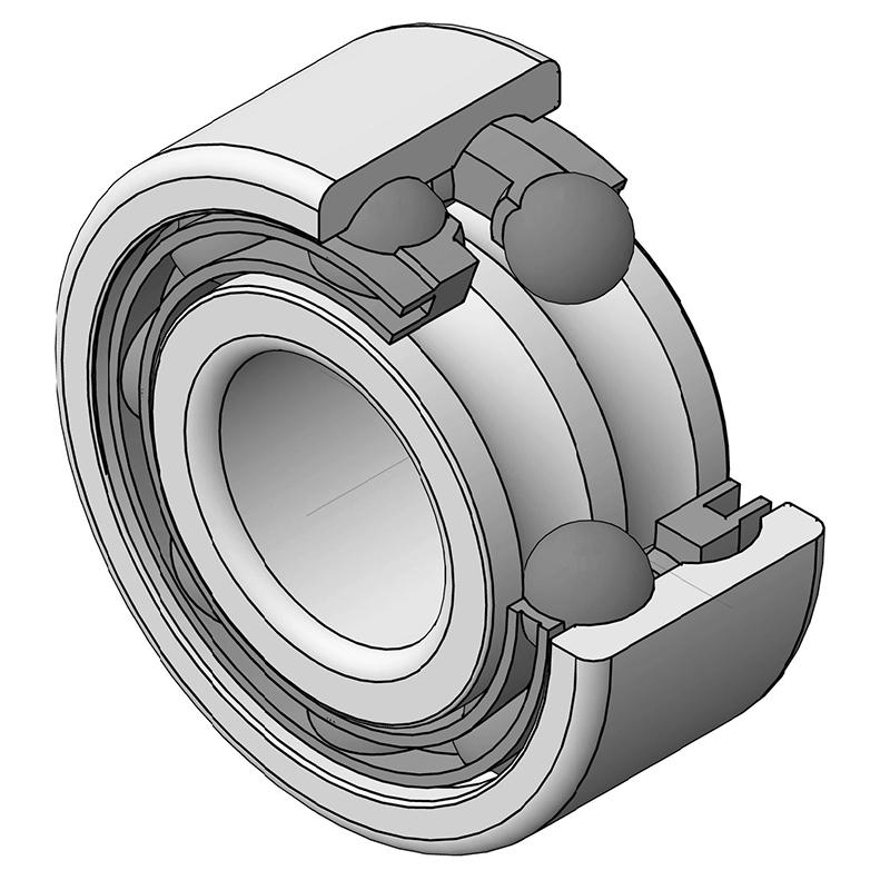 China 3203-2RS Double Row Angular Contact Ball Bearing manufacturers ...